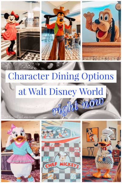 Character Dining Options Available at Walt Disney World