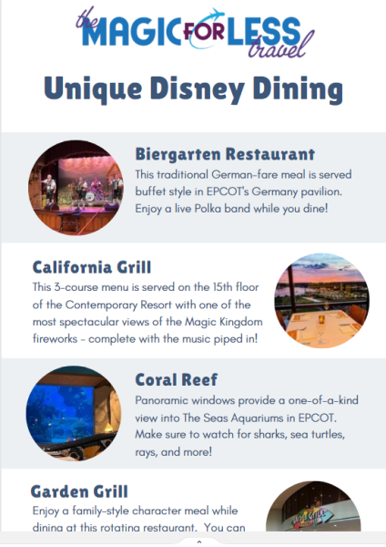 Unique & Fun Disney Dining Experiences | The Magic For Less